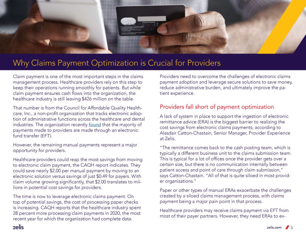 Claims Payment Optimization for a Smoother Patient Experience